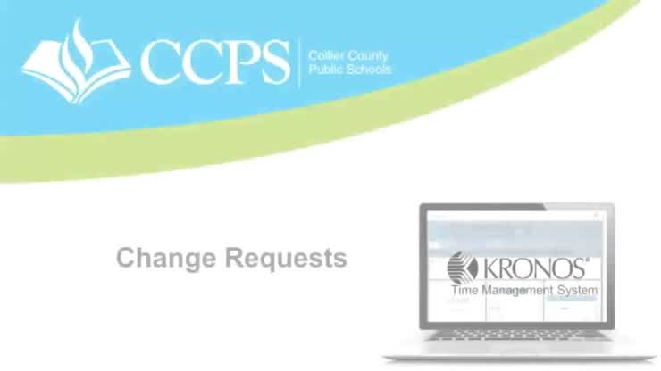 Kronos: Timesheet Change Requests